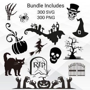 Halloween SVG Bundle, Halloween SVG PNG Clipart Bundle, Halloween Svg ...
