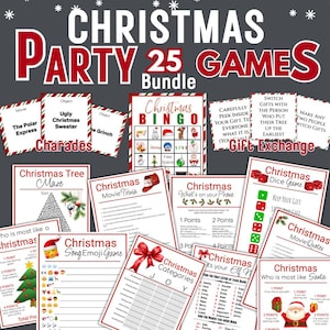 Christmas Party Games, Holiday Game Bundle, Printable Christmas Games ...