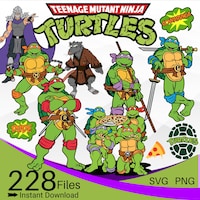 Ninja Turtles Font Svg, Ninja Font Png, Alphabet Turtles Family, Svg ...