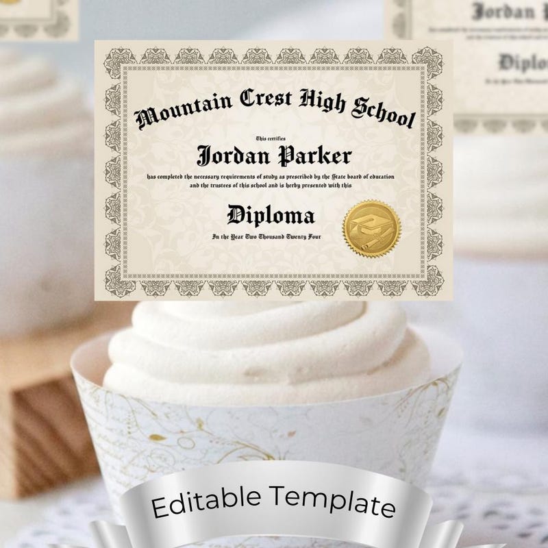 Edible Paper Diploma - Etsy