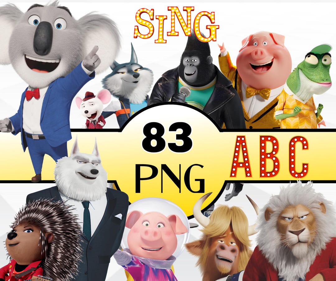 Sing Clipart, Sing PNG Bundle, Digital Files for Sing Birthday, Shirt ...