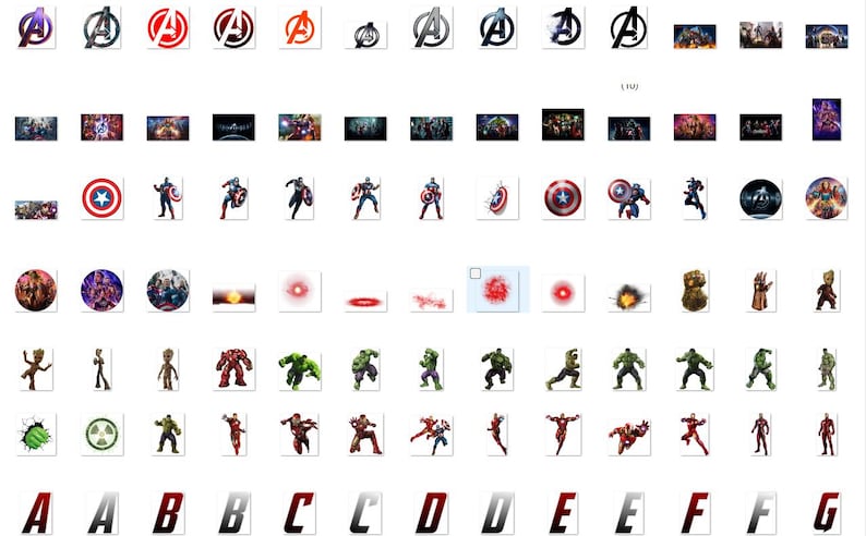 Avengers Clipart Bundle, Hulk Captain America PNG Bundle, Black Panther ...