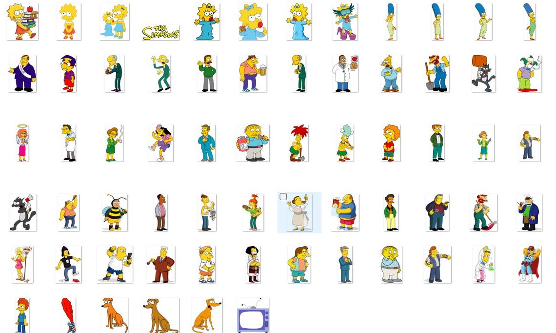 Simpsons PNG Clipart Bundle, Simpsons Png Instant Download - Etsy