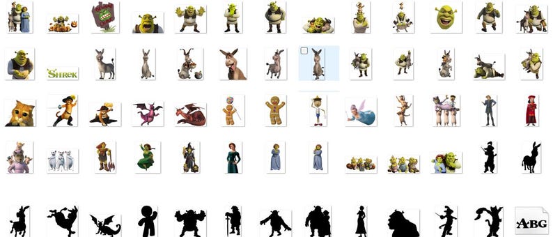 Shrek Clipart, Shrek PNG Bundle, Digital Files for Shrek Birthday With ...