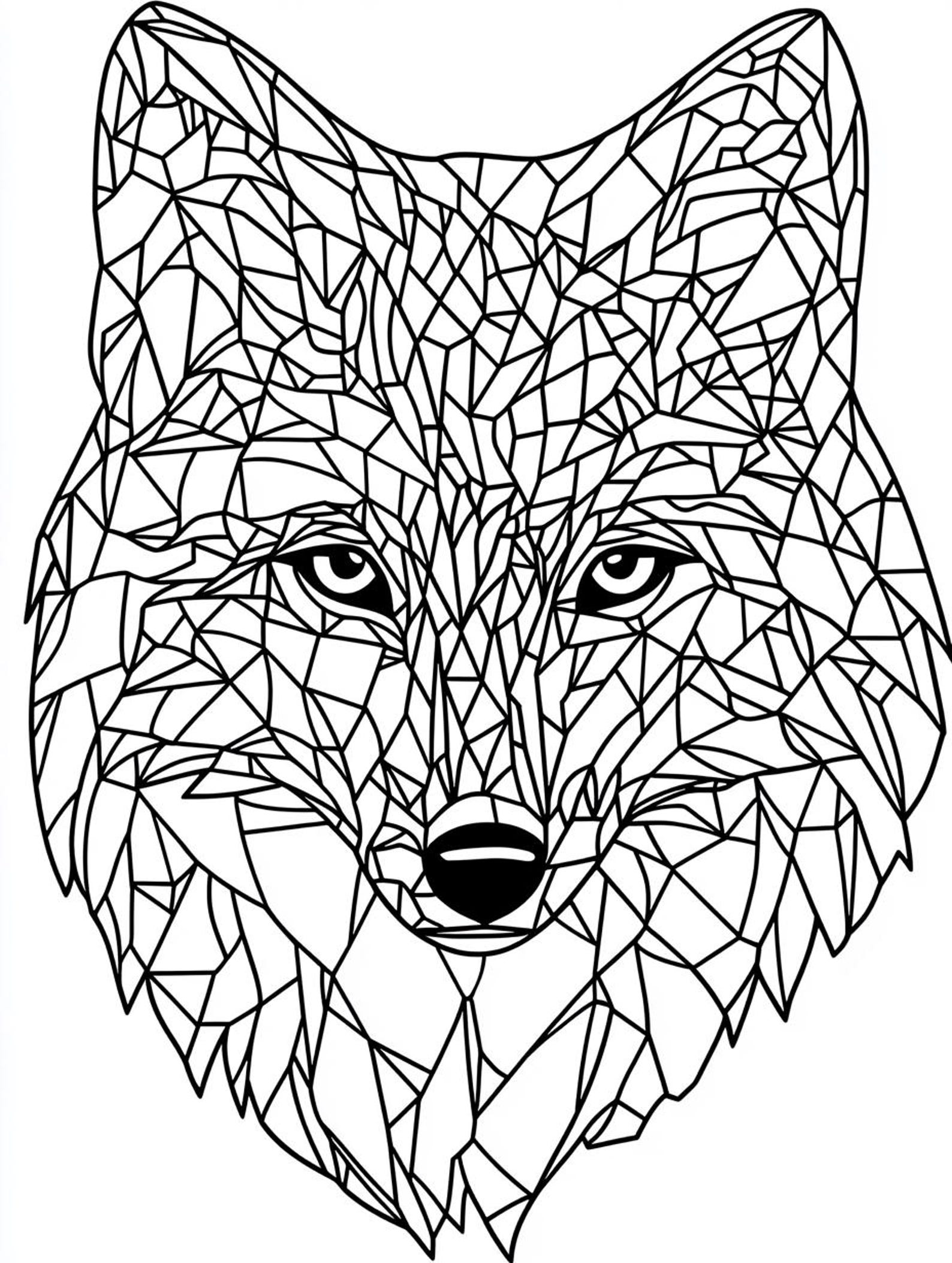 10 Coloring Pages for Stress Reduction: Mosaic Animals (for Adults ...