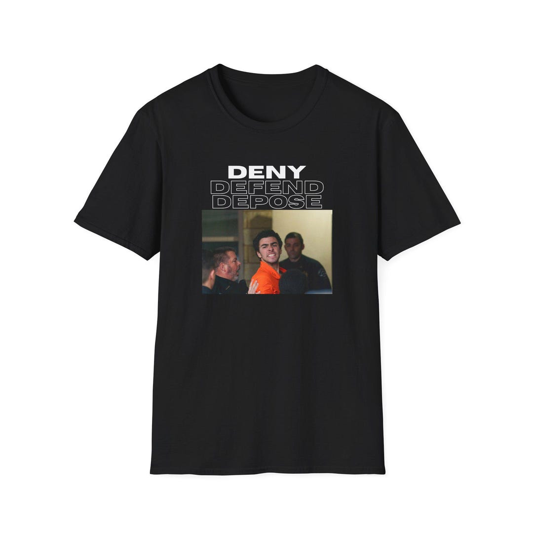 Deny, Defend, Depose Bold Luigi Mangione Graphic T-shirt Unisex Soft ...