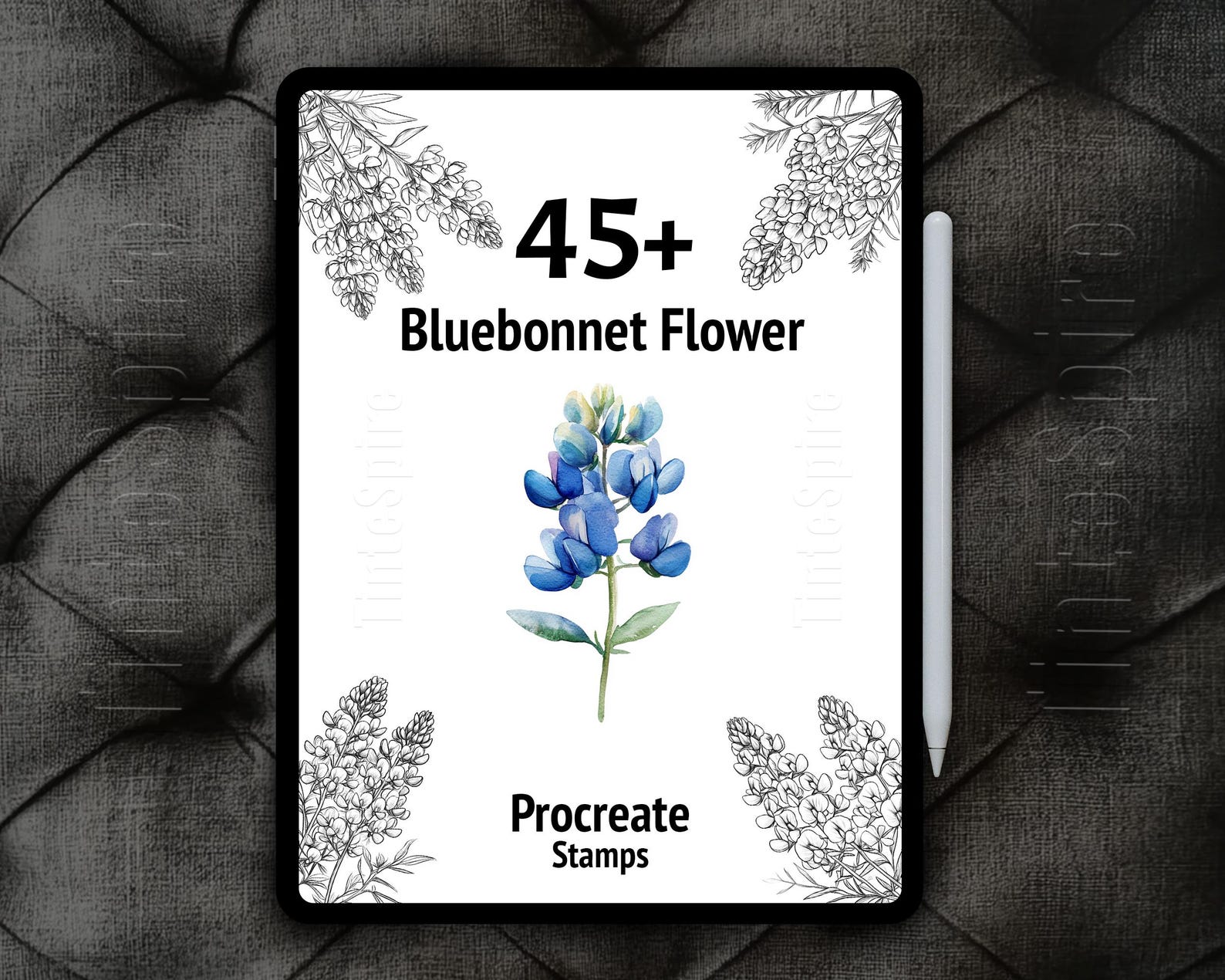 45+ Procreate Bluebonnet Flower Bundle | Bluebonnet Flowers Brushes ...