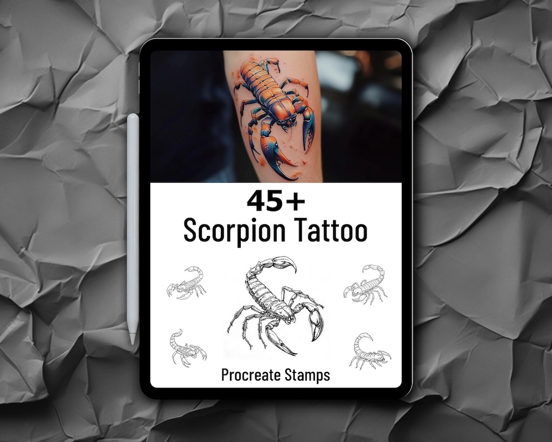 45+ Scorpion Procreate Stamp Brush - Realistic Scorpion Tattoo Designs ...