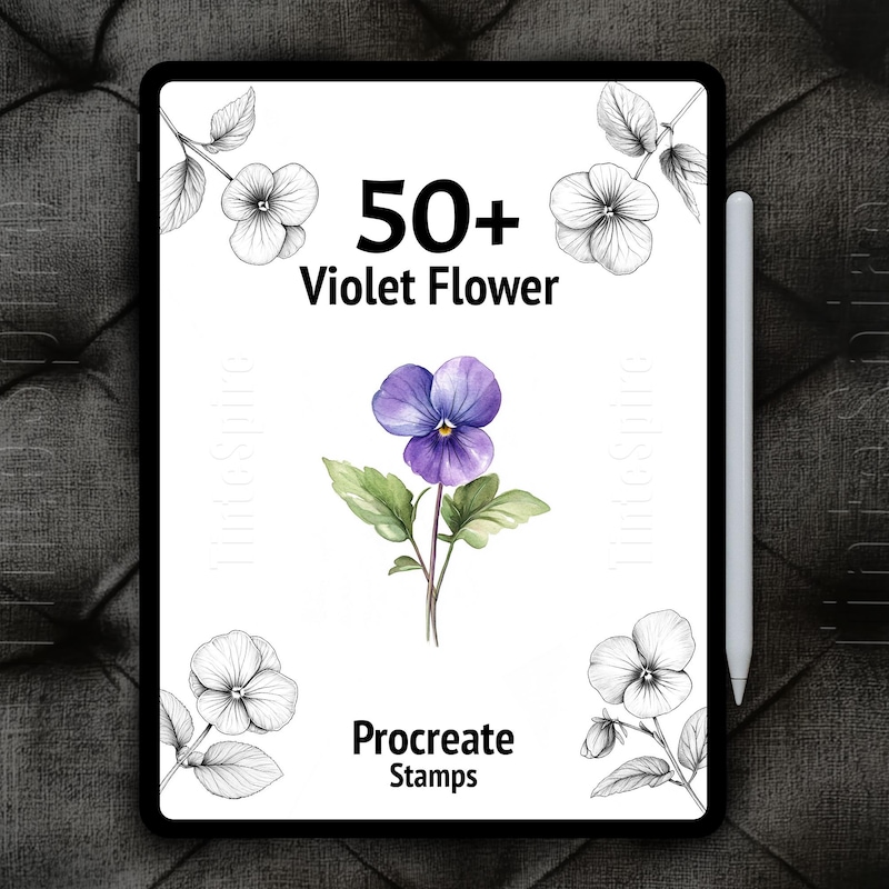 Bundle of Violets Drawing - Etsy