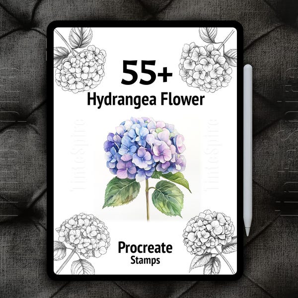 Hydrangea Stamp - Etsy