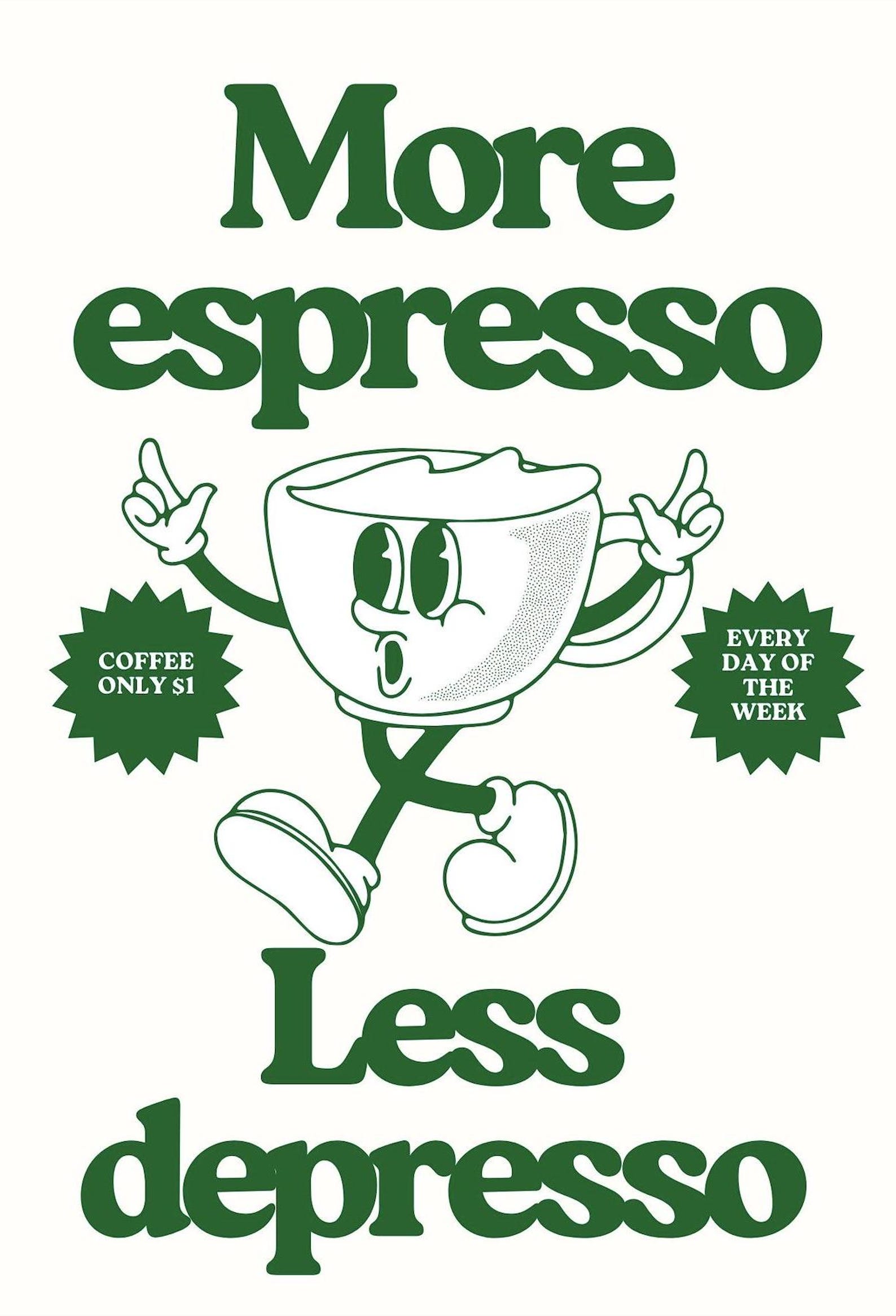 More Espress Less Depresso Coffee Print - Etsy