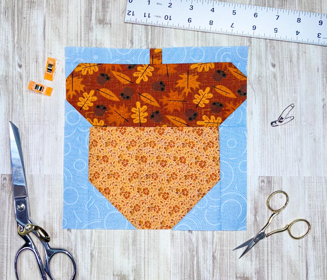 Acorn Cottagecore Quilt Block Pattern - Etsy