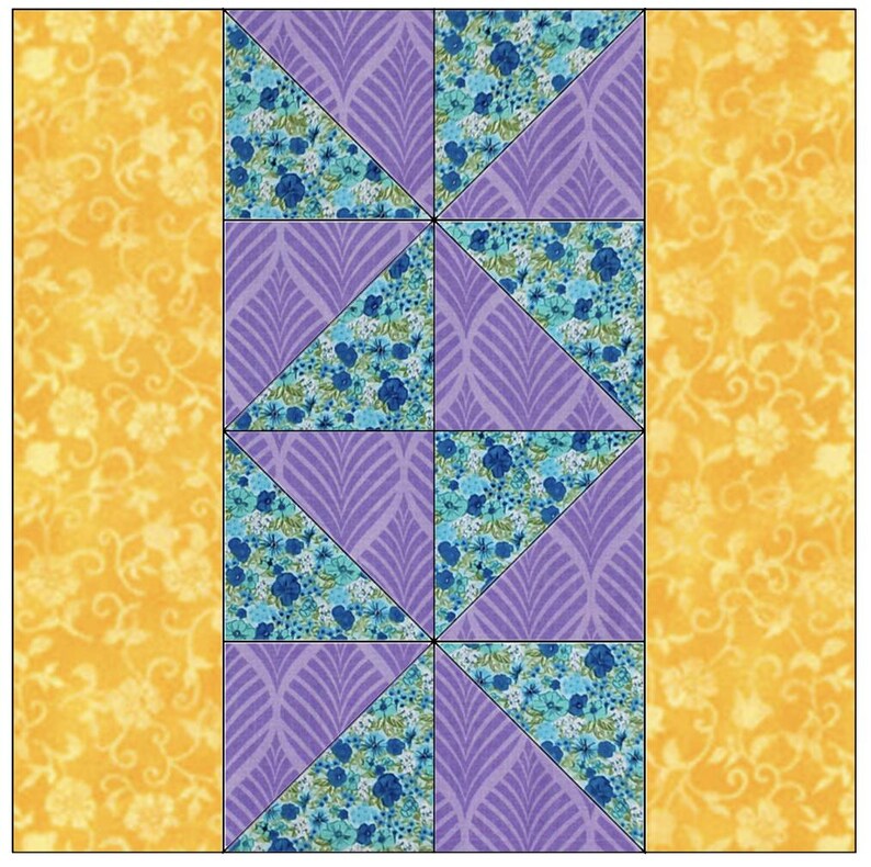 Pinwheel Stripes Quilt Block Pattern - Etsy