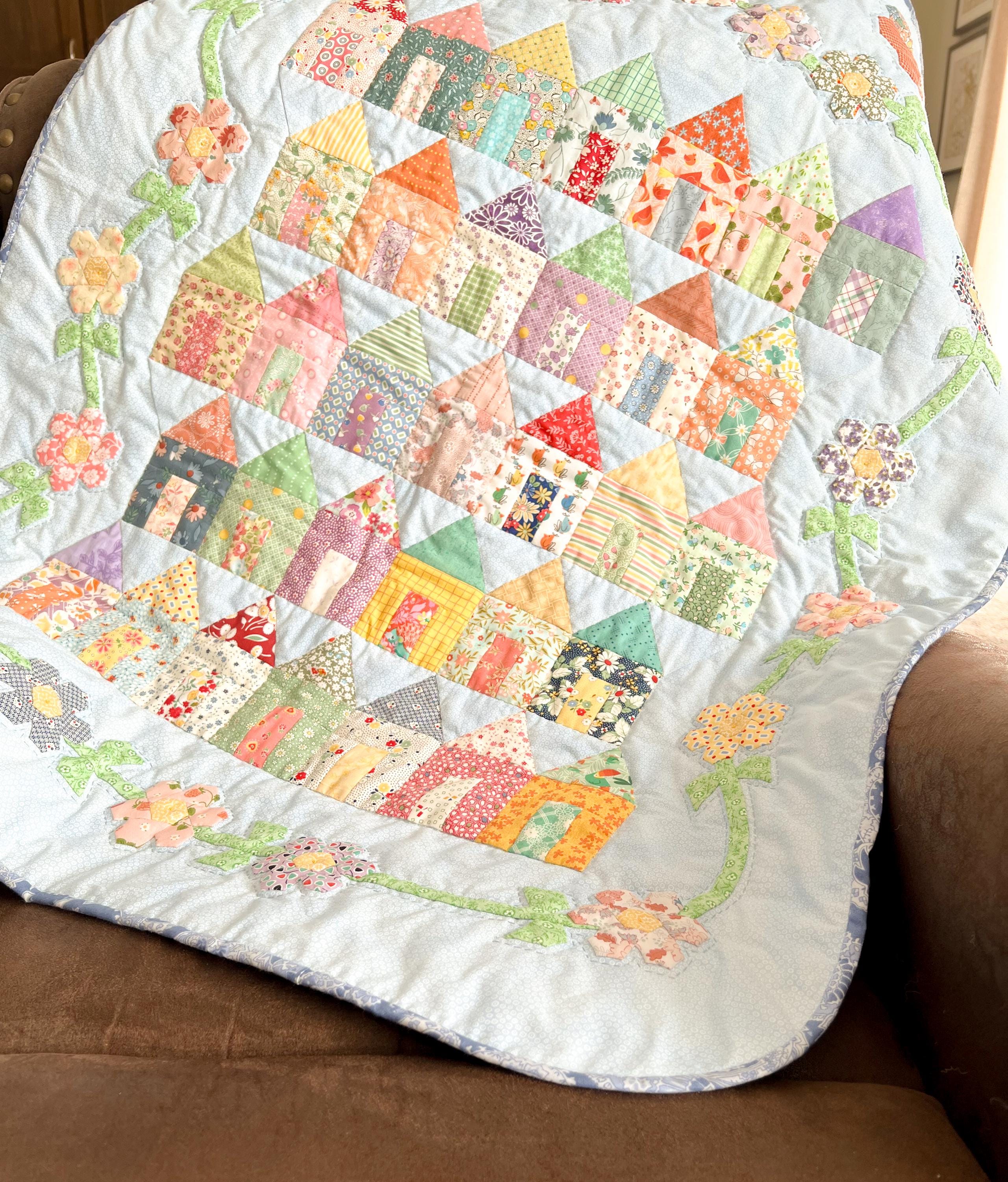 EPP Scrappy Tiny House Quilt Block Pattern - Etsy