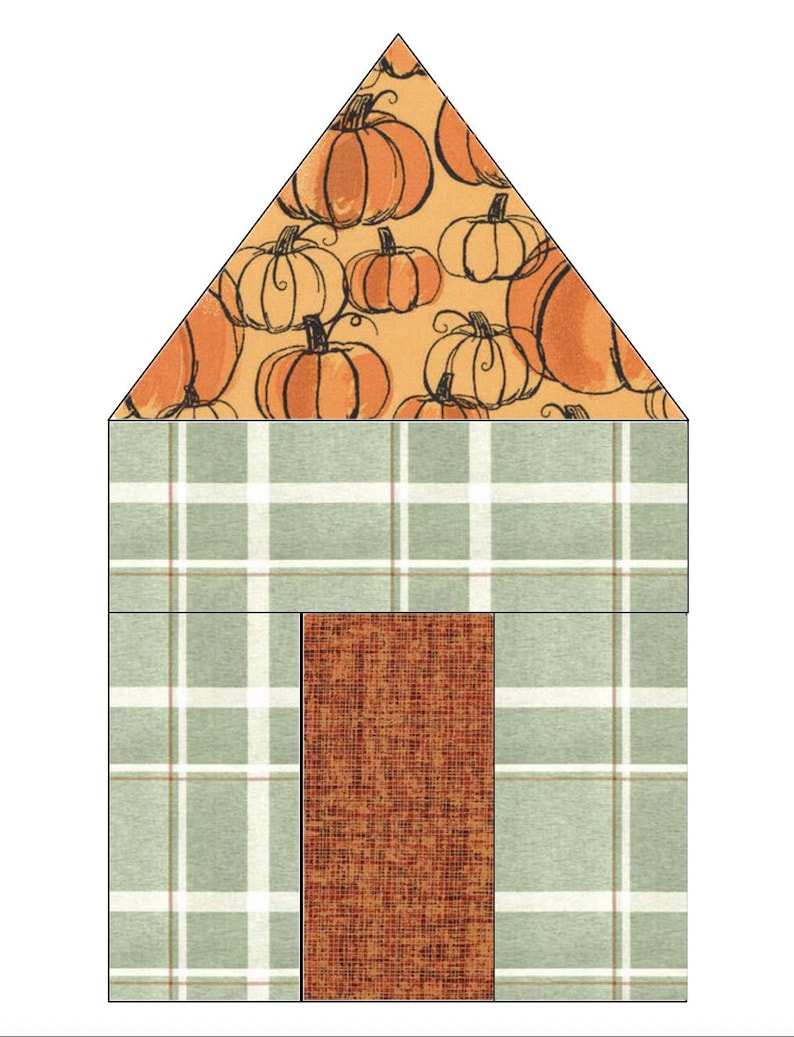 EPP Scrappy Tiny House Quilt Block Pattern - Etsy