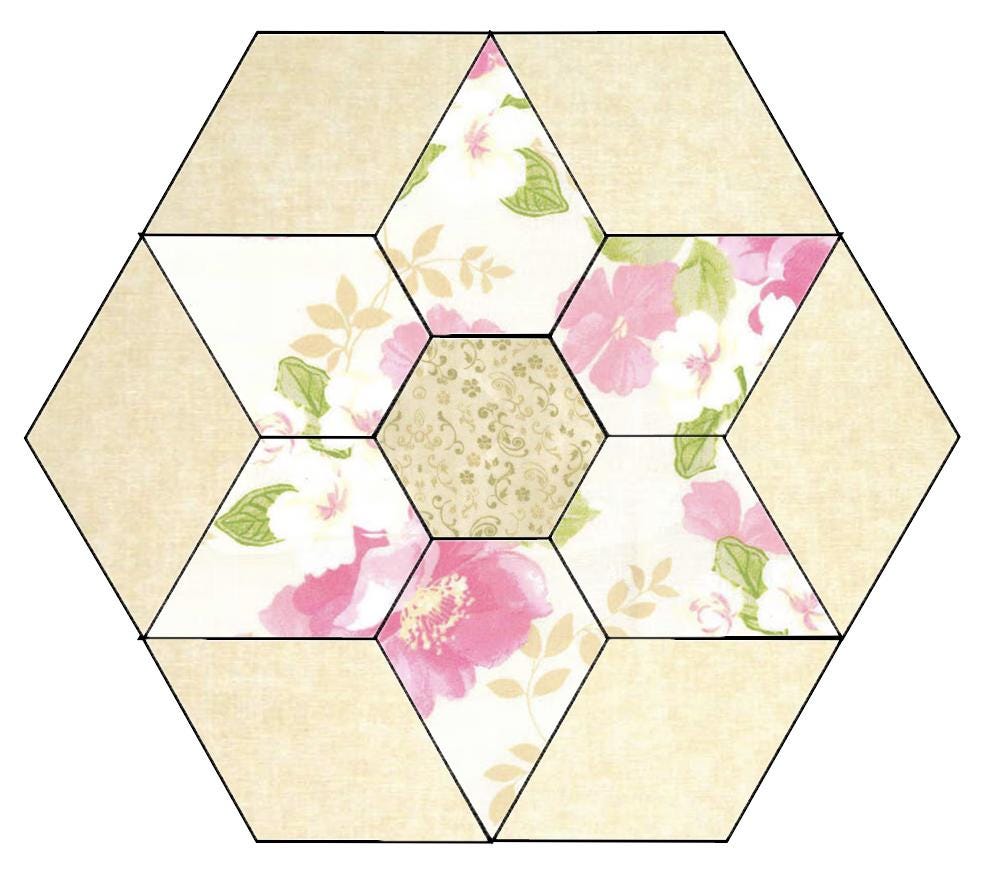 EPP Flower Garden Quilt Block Pattern - Etsy