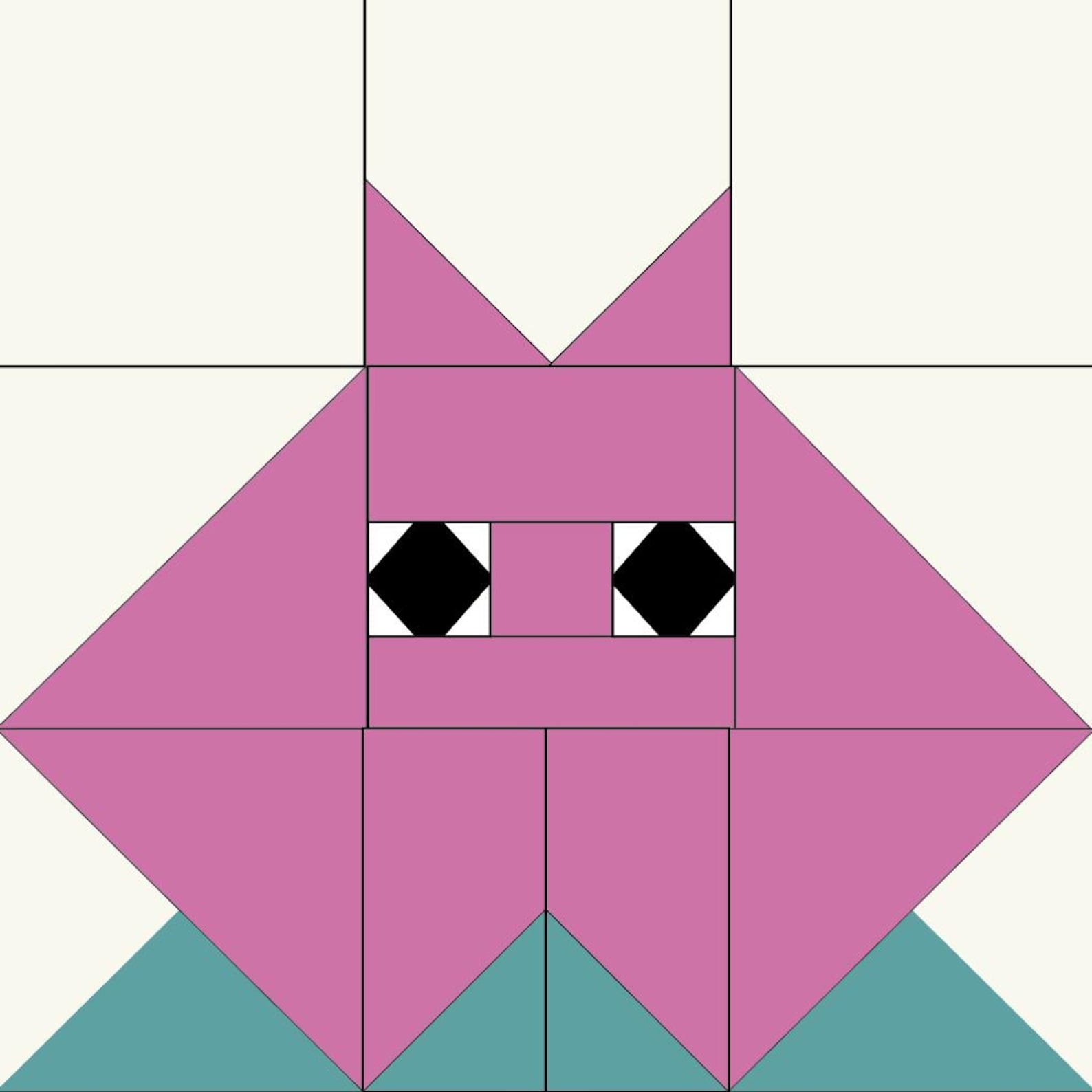 Spiky Alien Quilt Block Pattern - Etsy