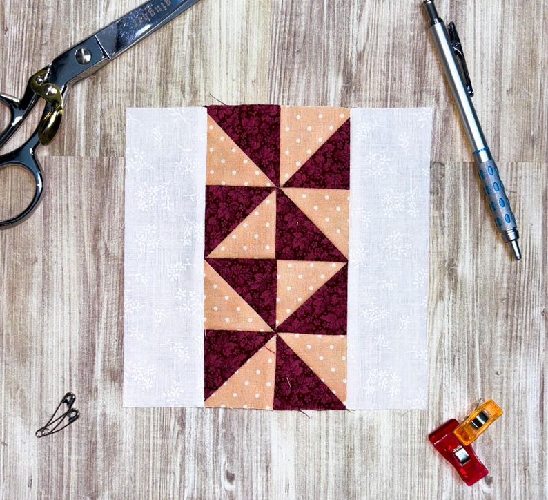 Pinwheel Stripes Quilt Block Pattern - Etsy