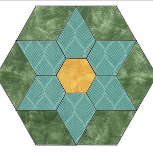 EPP Flower Garden Quilt Block Pattern - Etsy