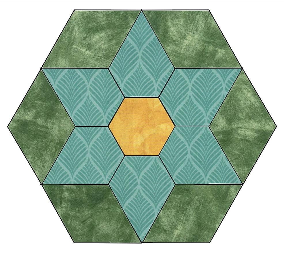 EPP Flower Garden Quilt Block Pattern - Etsy