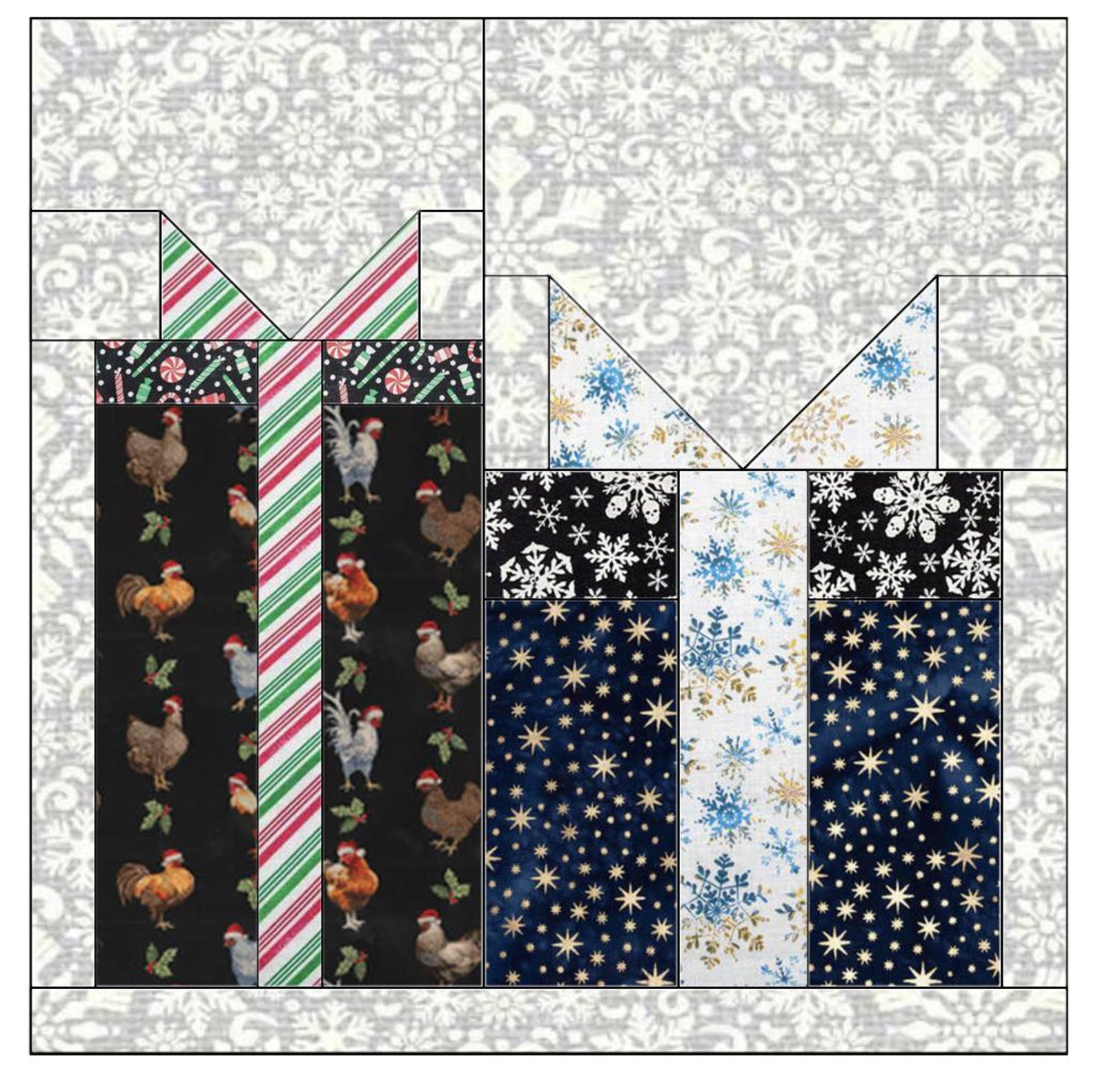 Christmas Gifts Quilt Block Pattern - Etsy
