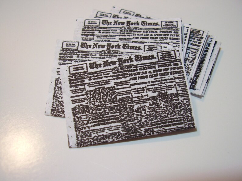 Stack of Miniature Newspapers - Etsy