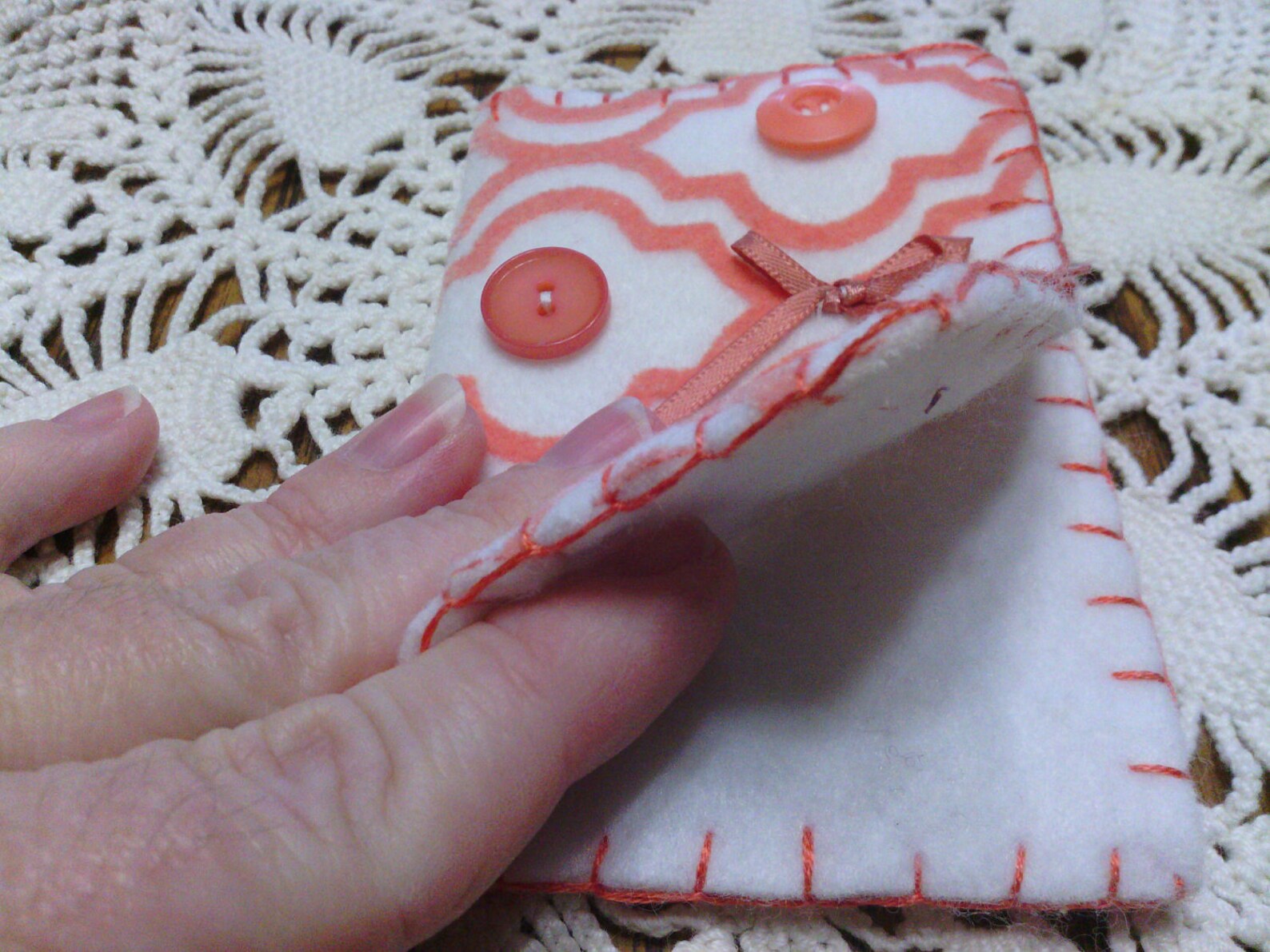 Coral Felt Needle Keeper - Etsy