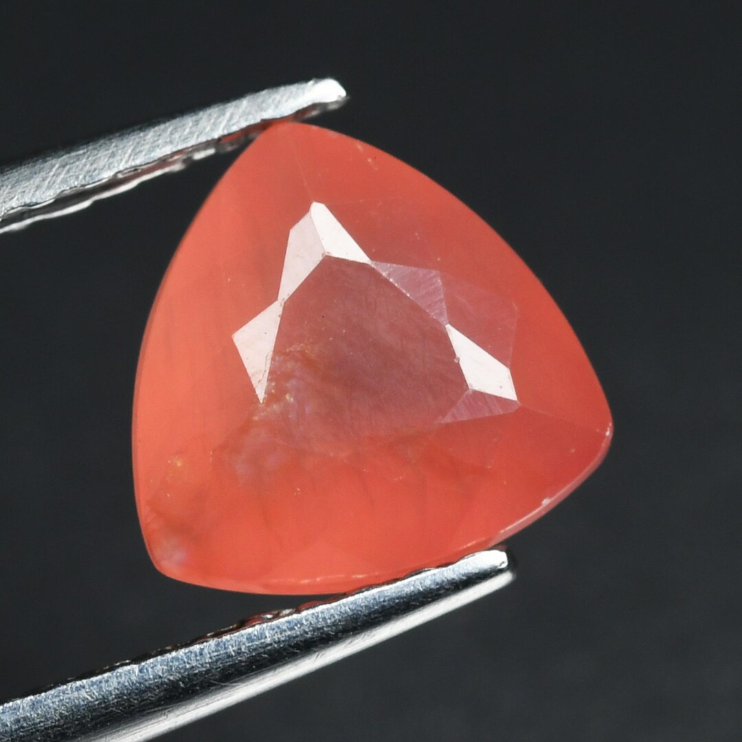 1.42ct 7mm Trillion World Most Rarest 100% Natural Rhodochrosite Rare ...