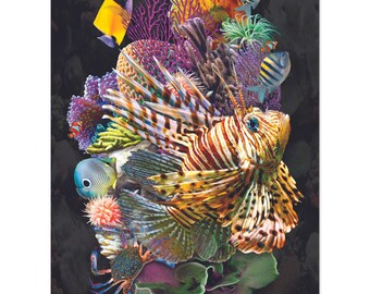 Lion Fish, Lion Fish Art, Lion Fish Painting, Fish, Wildlife, Nature ...