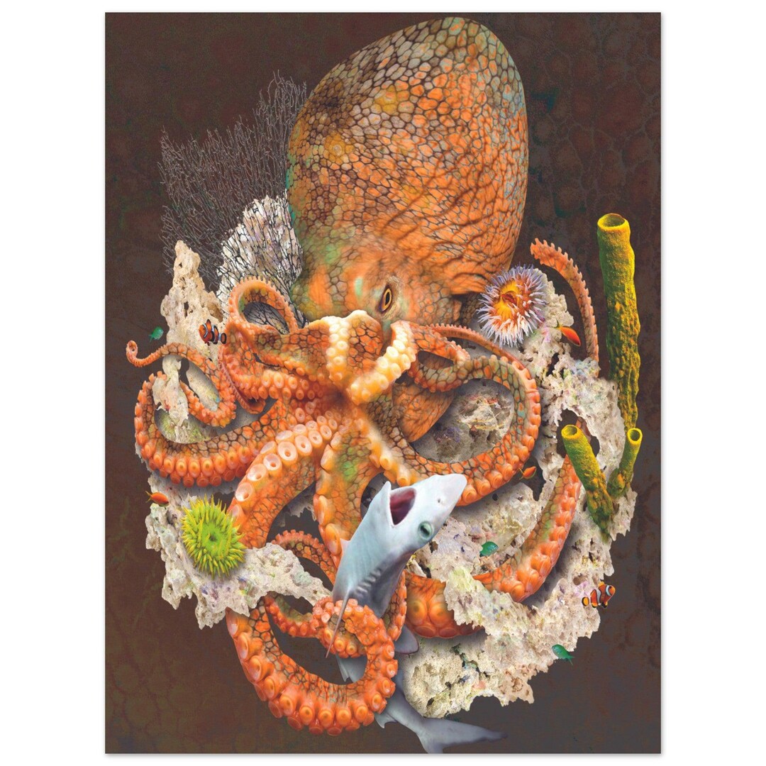 Angry Octopus - Etsy