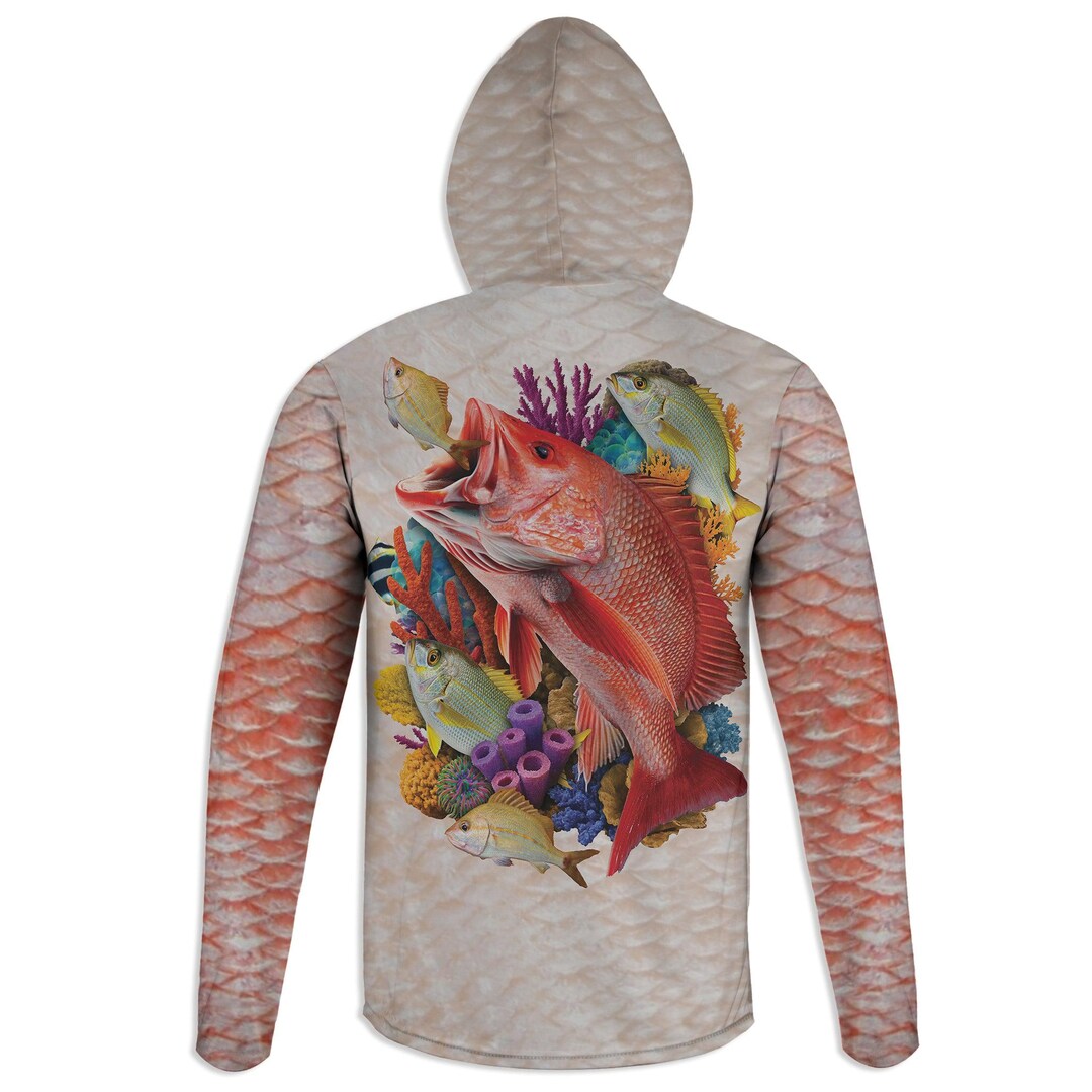 Snapper Strike - Unisex Long Sleeve Sun Proof Performance Fishing Top ...