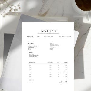 Invoice Template, EDITABLE Receipt Form, Small Business, Receipt Order ...