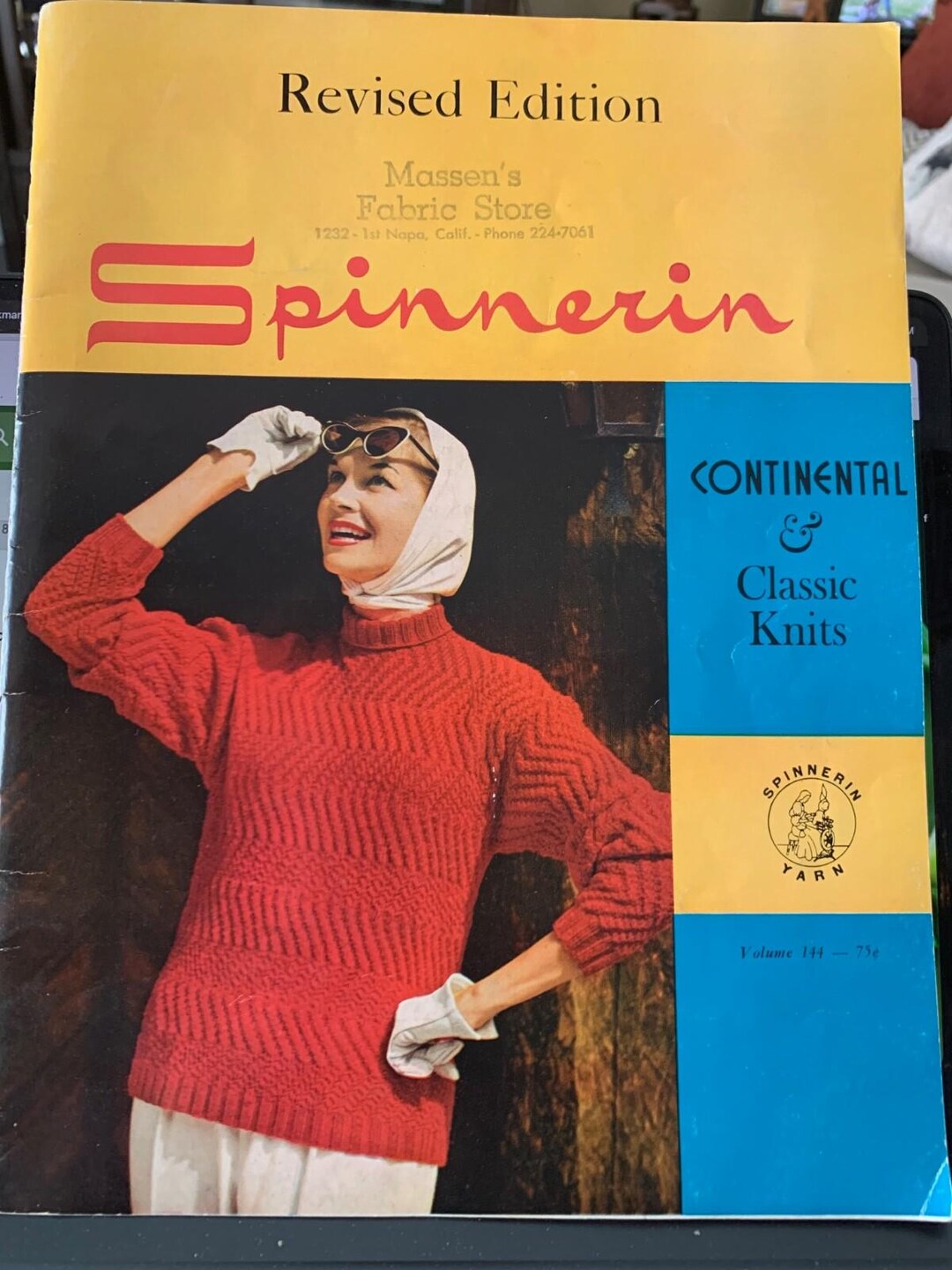 1958 Knit Pattern Book by Spinner Continental and Classic Knits Vol ...