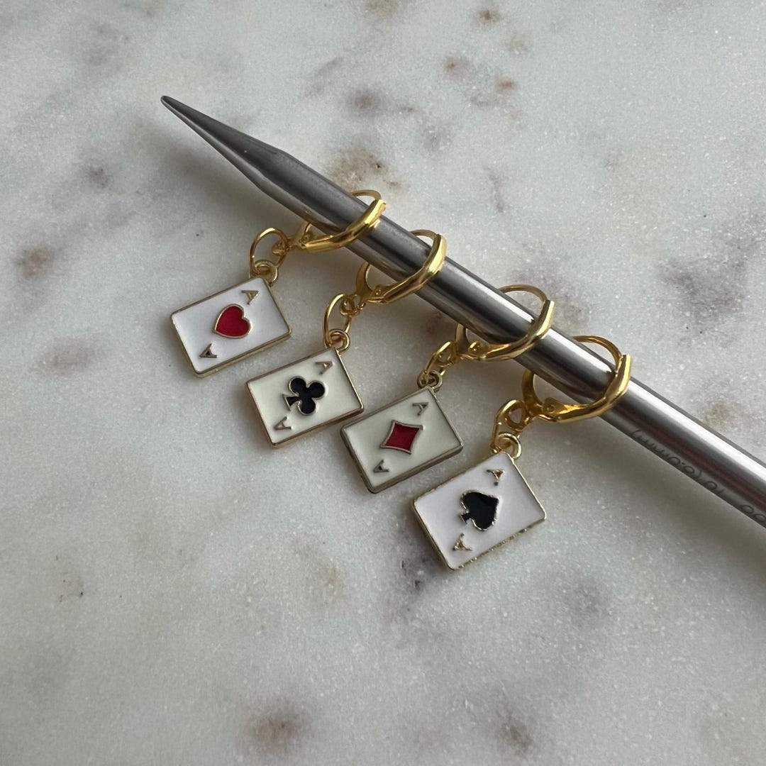 Clearance // Ace Stitch Markers for Knitting & Crochet | Fixed or ...