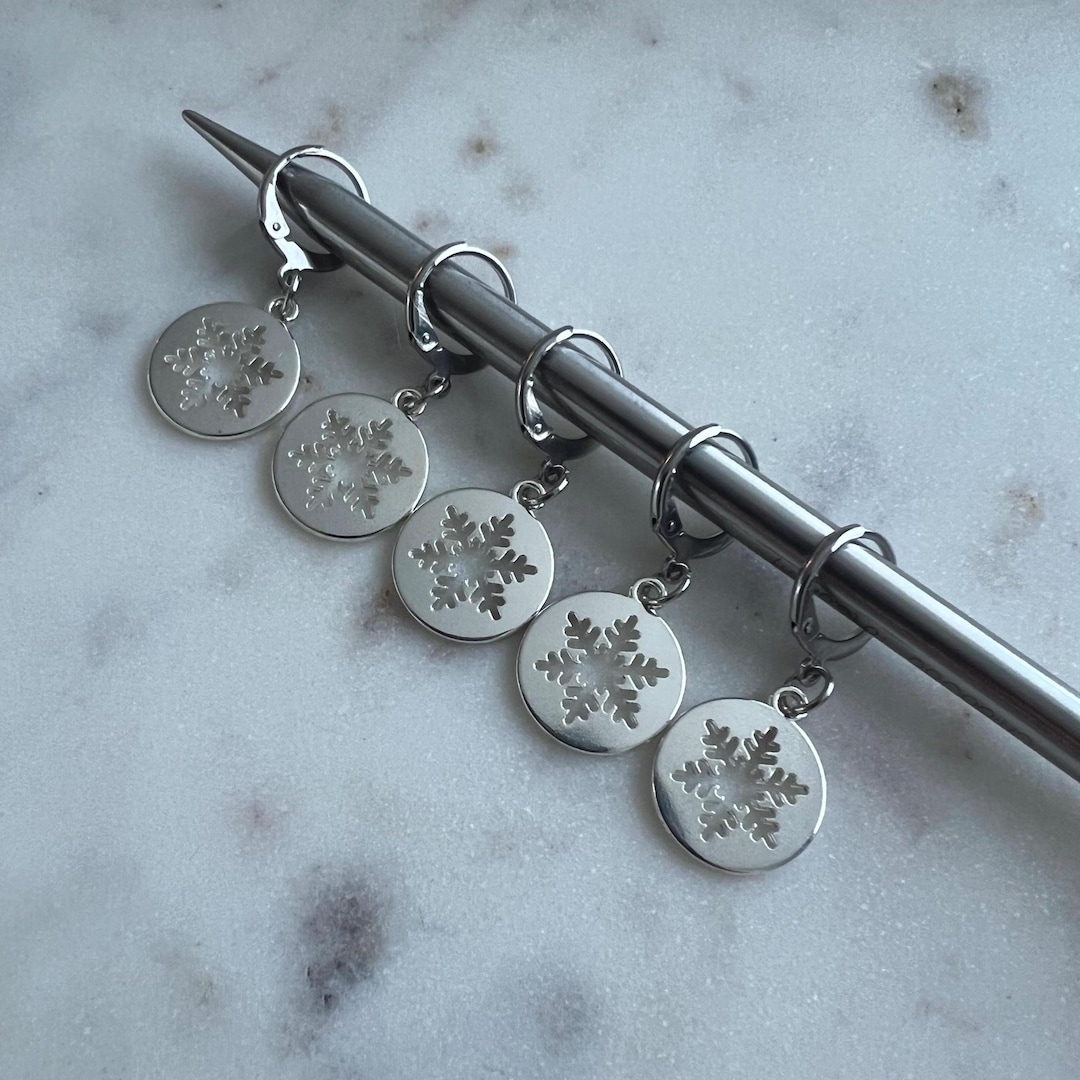 Clearance // Snowflake Stitch Markers | Knitting and Crochet | Fixed or ...