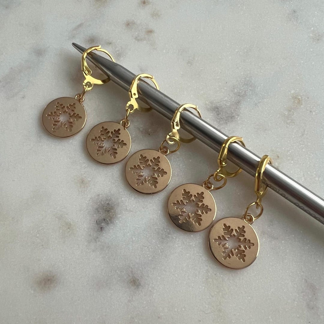 Frosty Flurries Snowflake Stitch Markers for Knitting & Crochet ...