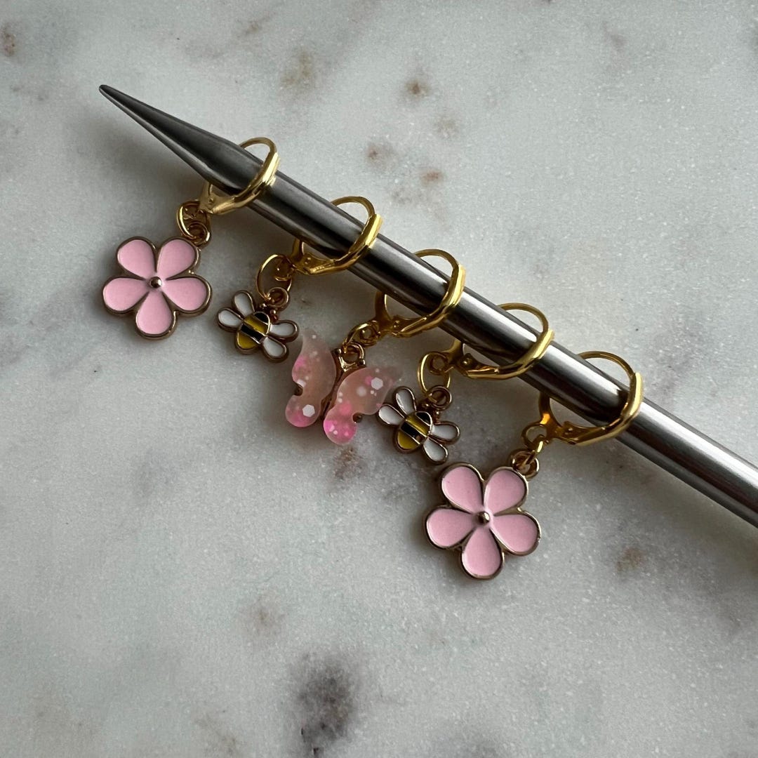 Butterfly Garden Stitch Markers for Knitting & Crochet | Fixed or ...