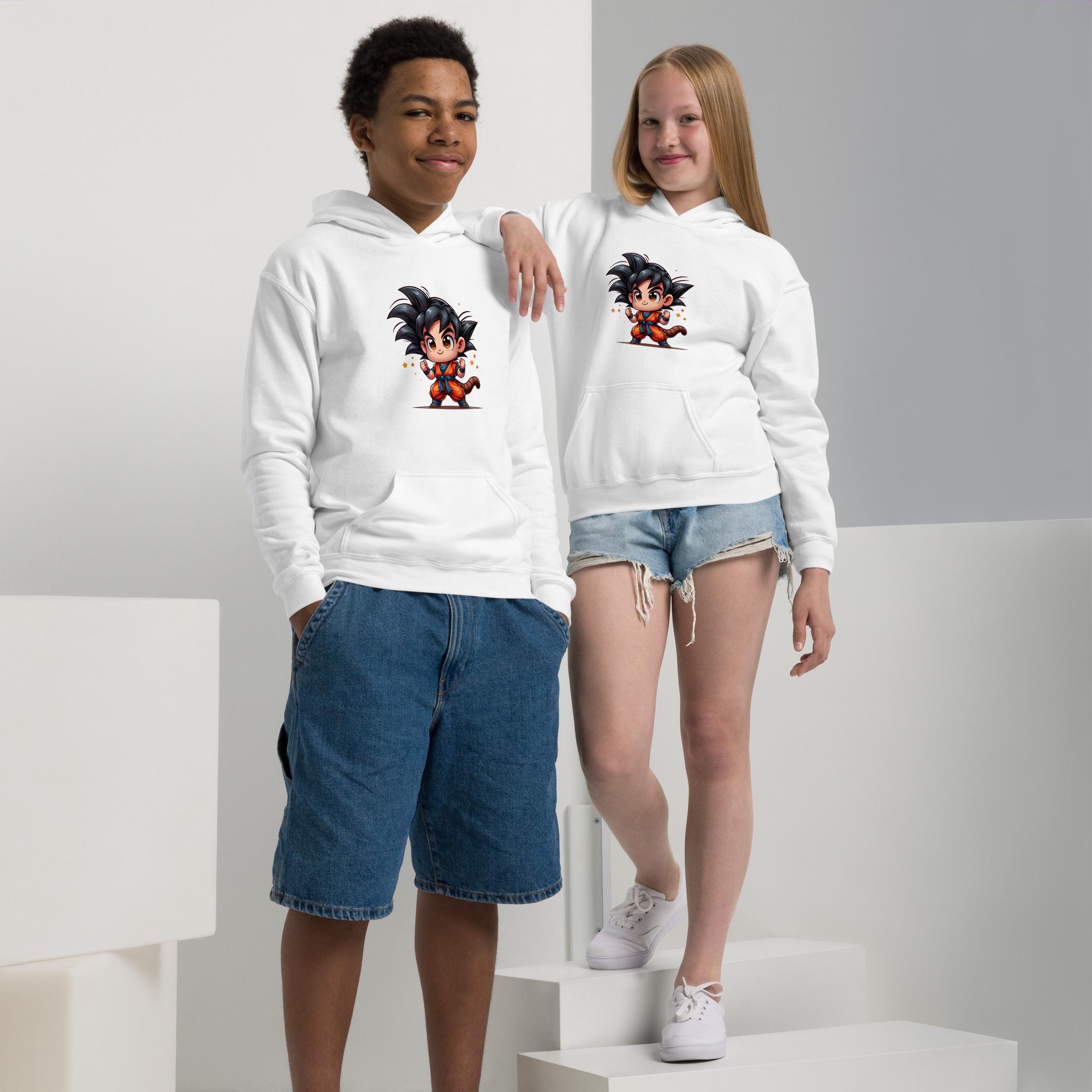 Colorful-cartoon-goku-caricature-design Youth Heavy Blend Hoodie - Etsy