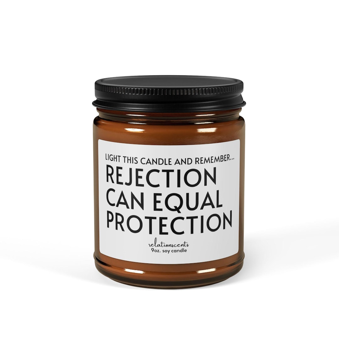 Soy Candle, Rejection Equal Protection Scented Candle, 9 Oz Amber Color ...
