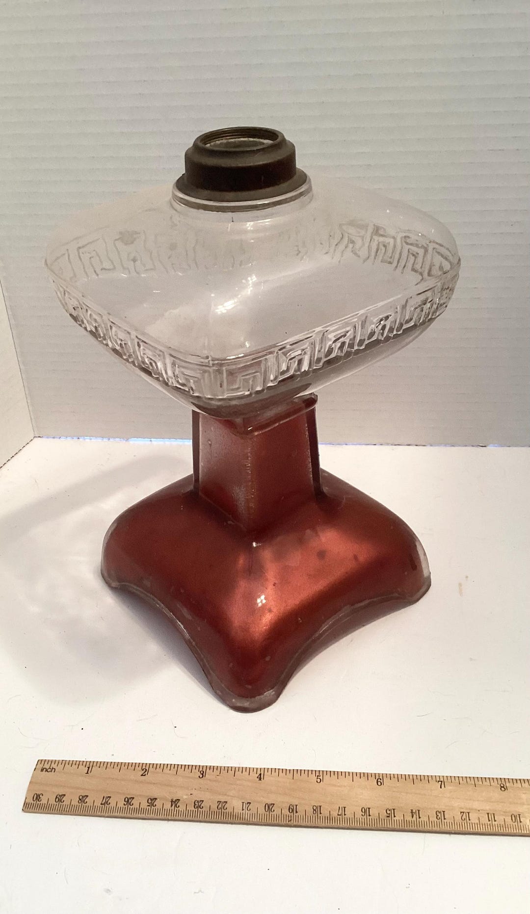 Unique Vintage Ruby Flash Oil Lamp - Etsy