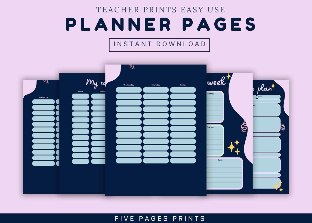 Editable Teacher Planner Pages, Customizable A4 PDF for Organizing ...