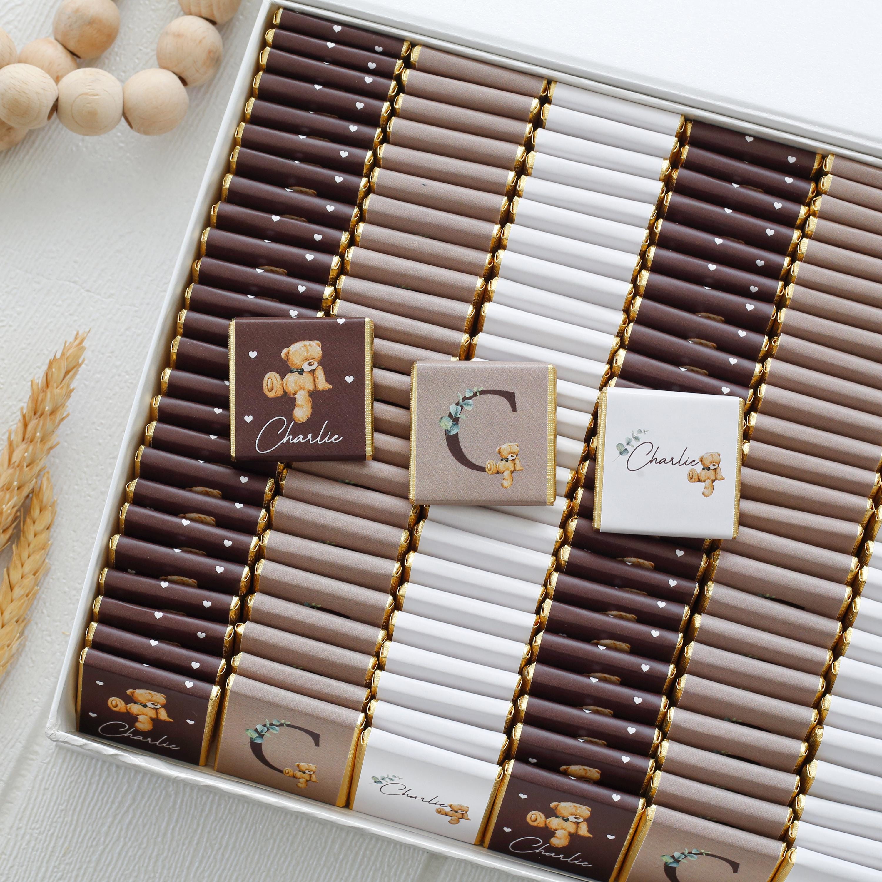 50 Pcs Baby Shower Chocolate, Personalized Baby Chocolate, New Born ...