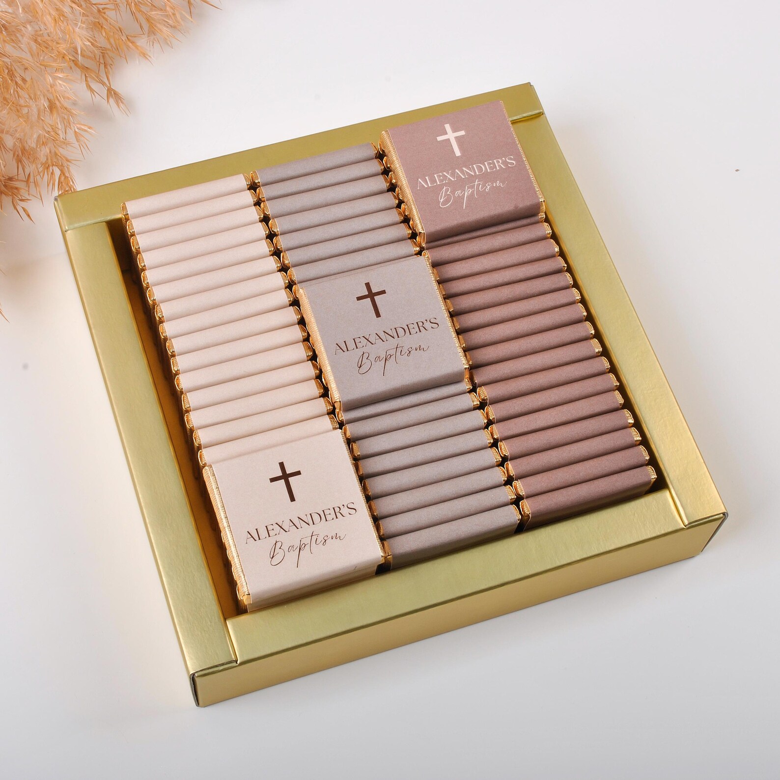 50 Pcs Custom Wedding Chocolate, Chocolate Favors, Personalized ...