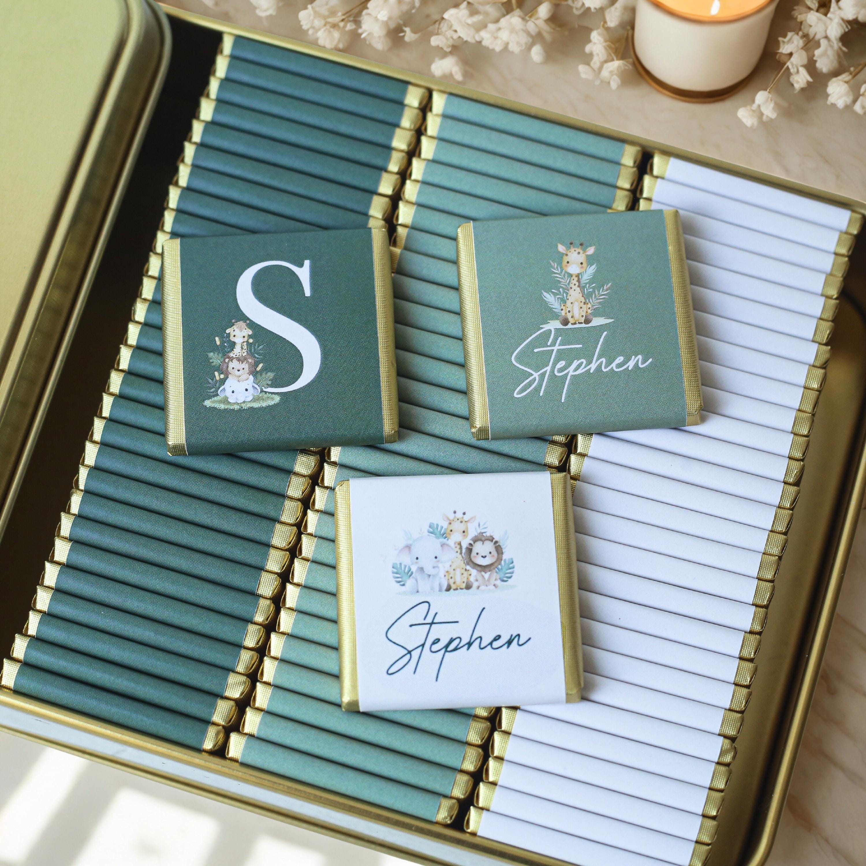 50 Pcs Baby Shower Chocolate, Personalized Baby Chocolate, New Born ...