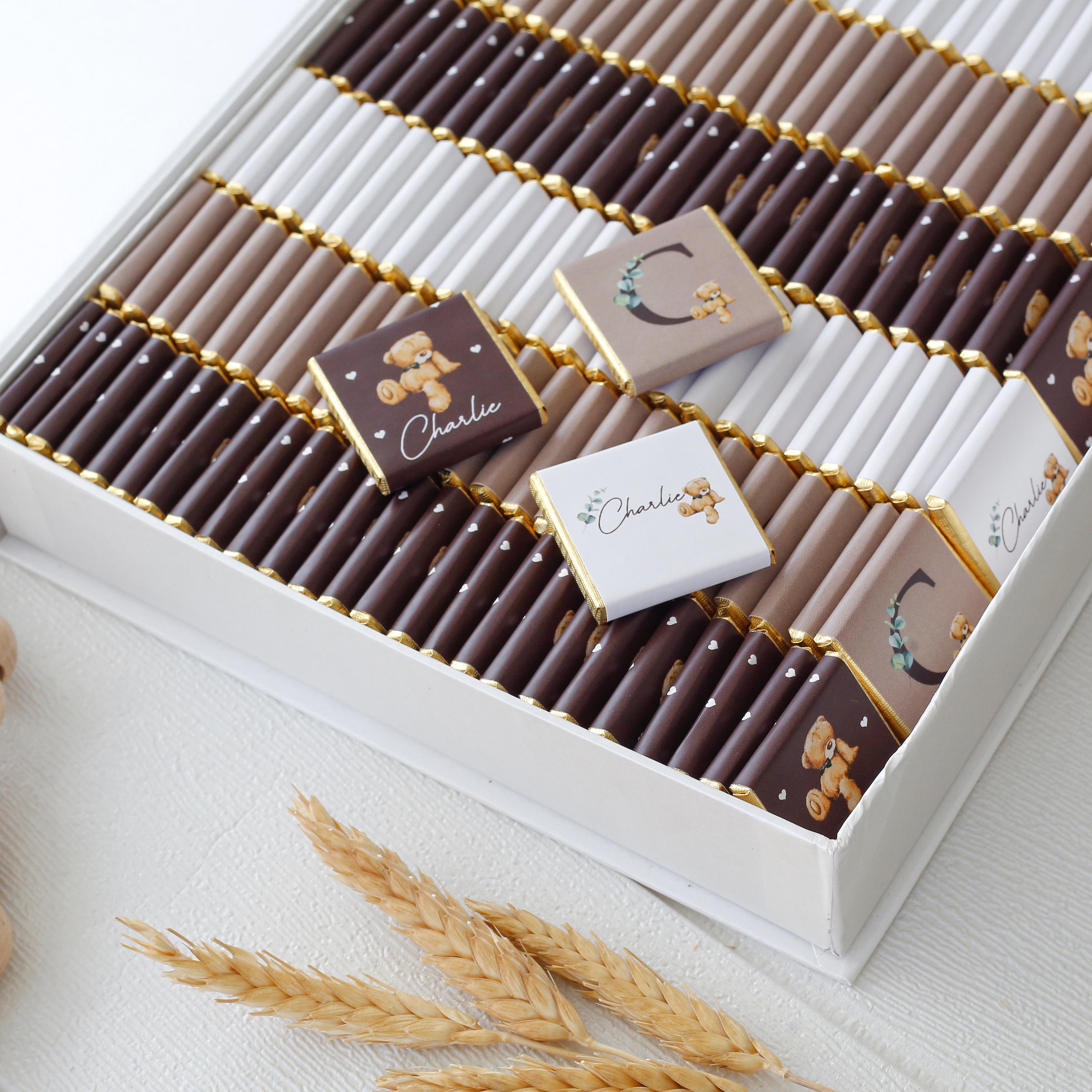 50 Pcs Baby Shower Chocolate, Personalized Baby Chocolate, New Born ...