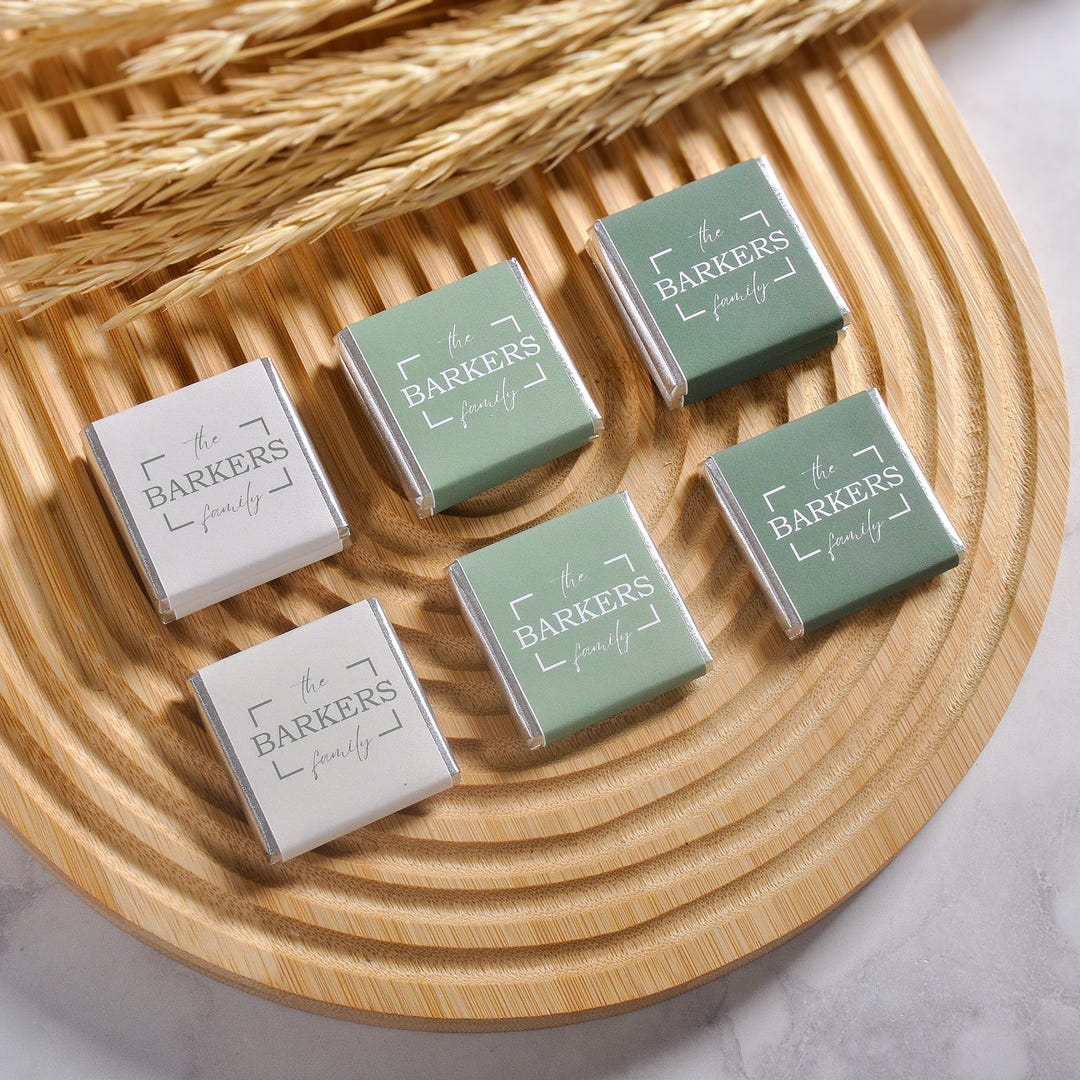 Family Last Name Logo Personalized Chocolate Favors , Unique Chocolate ...