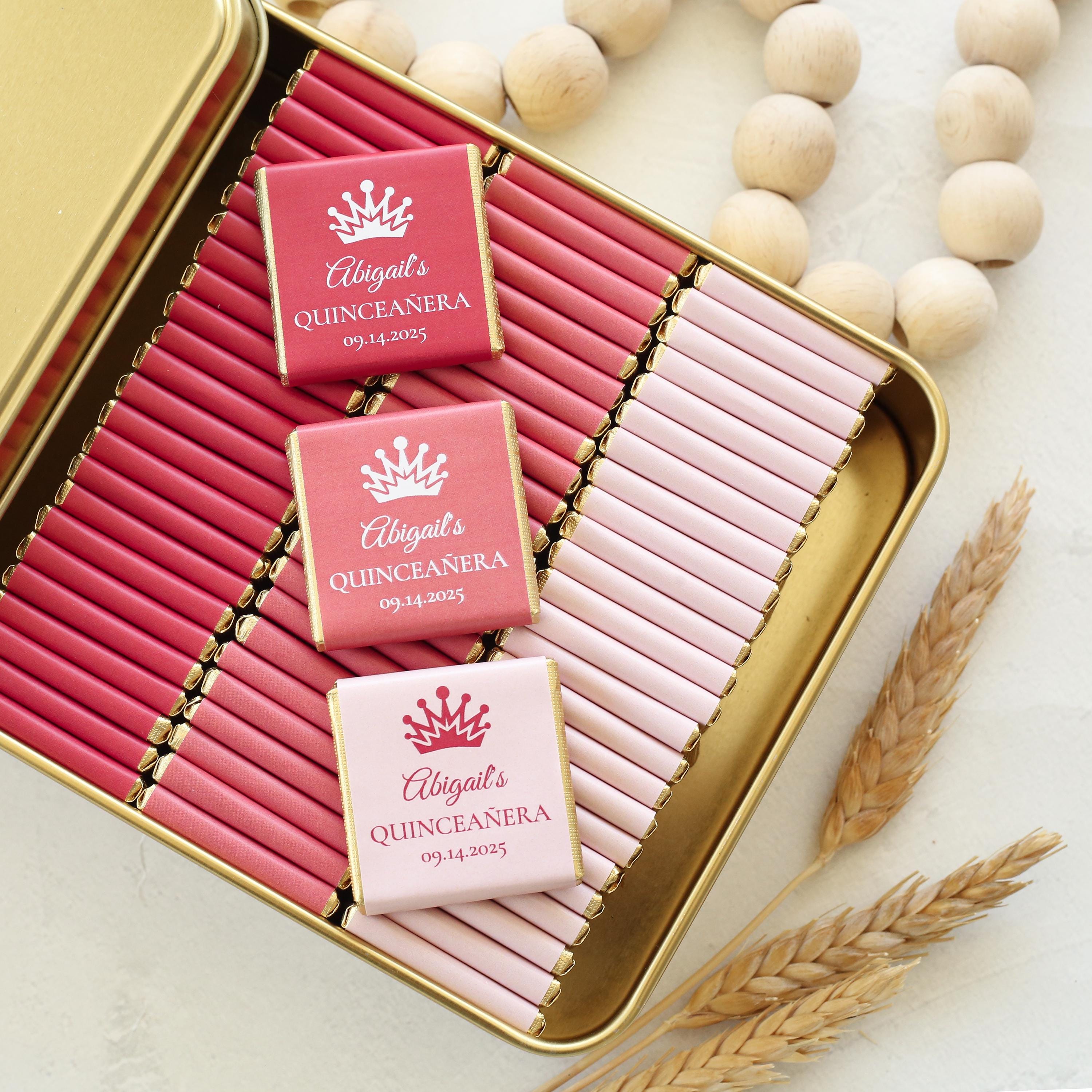 Sweet 16 Party Favors, Custom Birthday Chocolate, Quinceañera ...