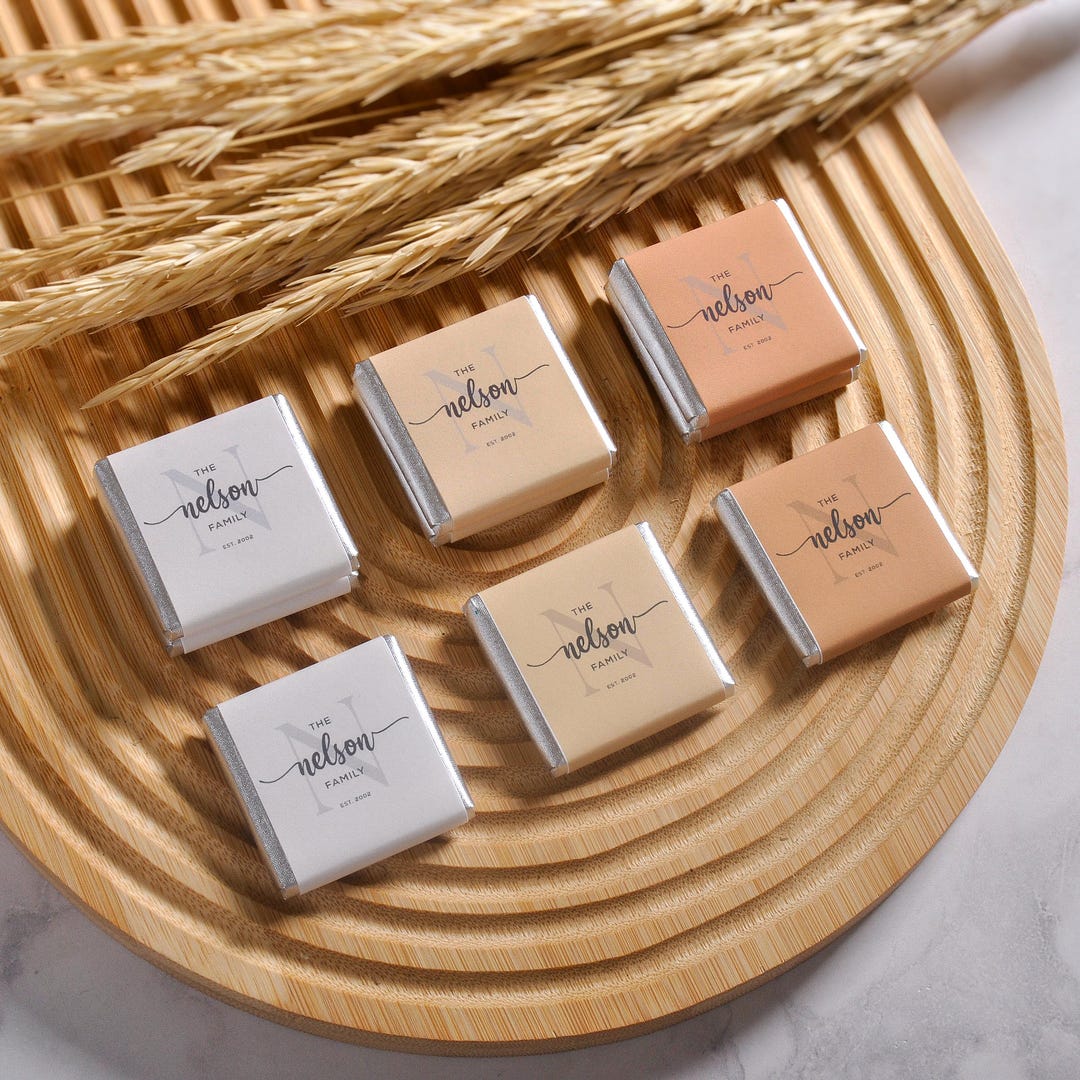 Family Last Name Logo Personalized Chocolate Favors , Unique Chocolate ...