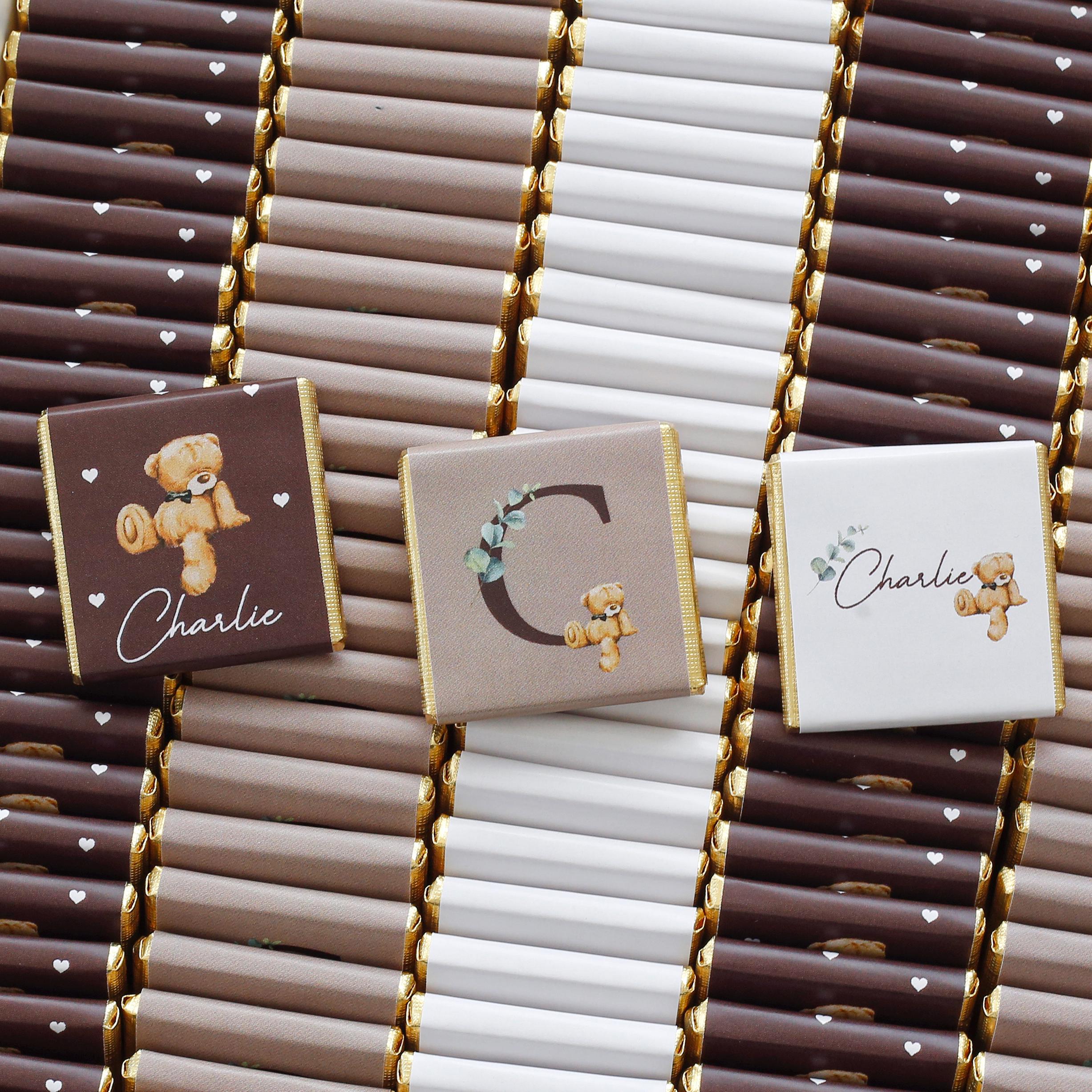 50 Pcs Baby Shower Chocolate, Personalized Baby Chocolate, New Born ...