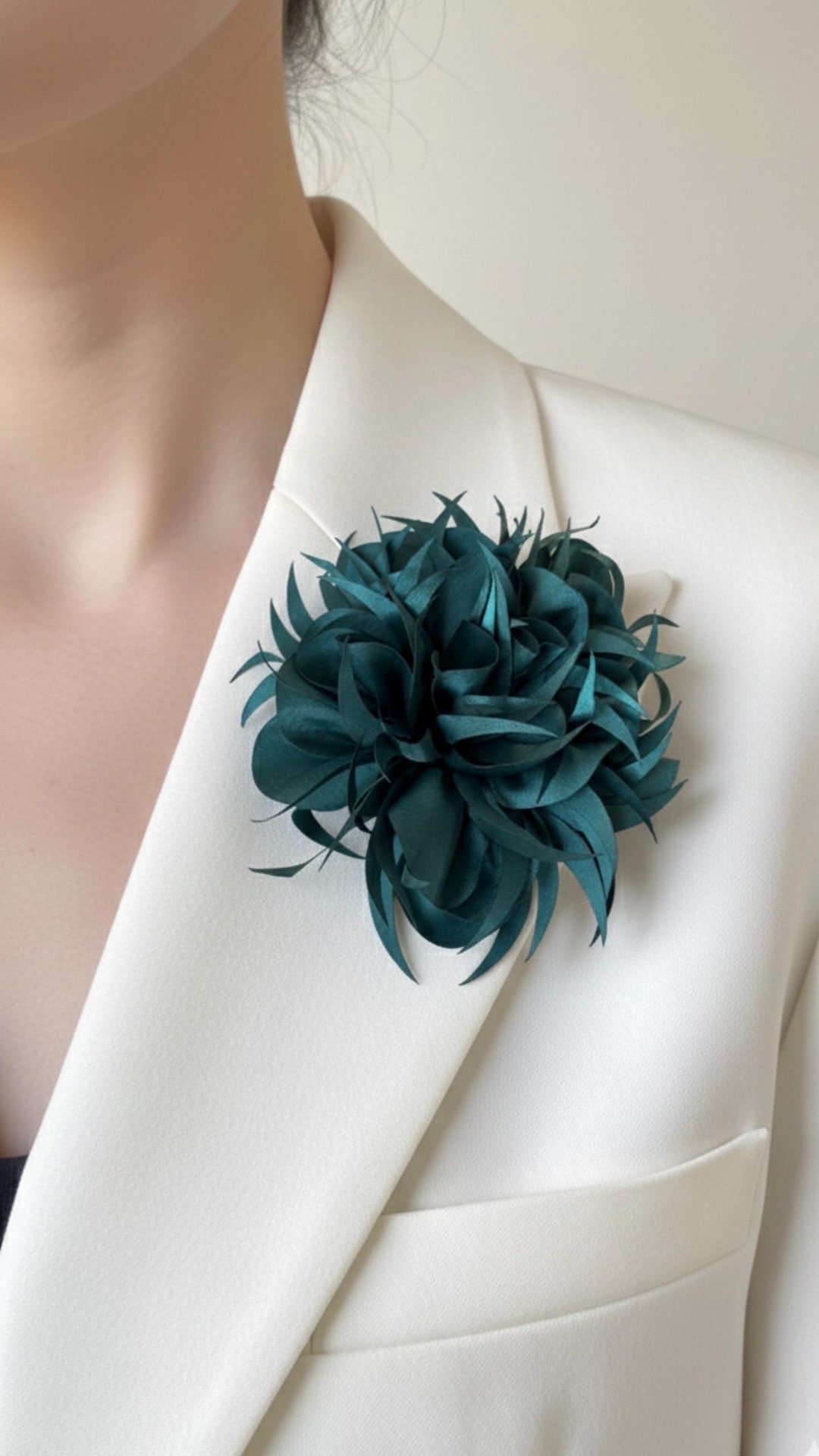 Fabric Flower Brooch, Handmade Floral Pin, Elegant Rose Brooch for ...